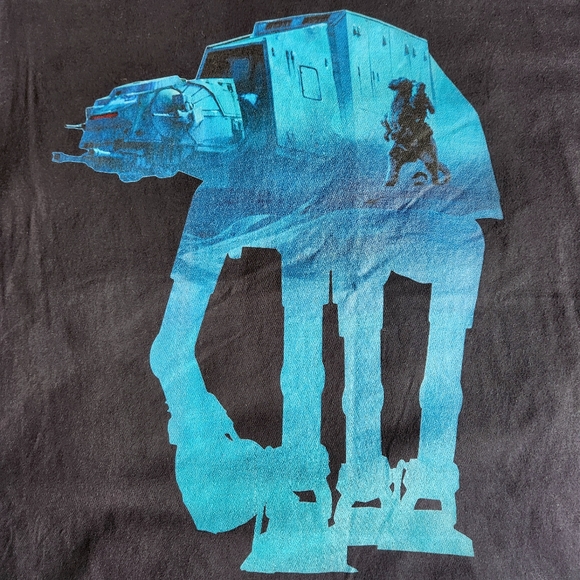 Lucasfilm | Shirts | Star Wars Atat Tauntaun Blue Silhouette Lucasfilm ...